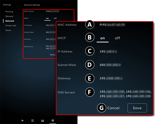 PSLA 270 Network Settings