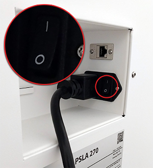 Power PSLA 270 Printer On