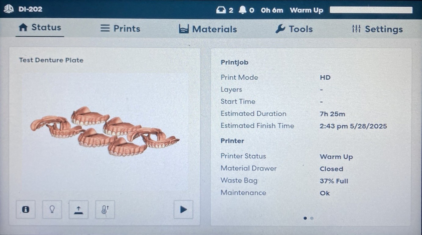 NextDent 300 Print Job Setup