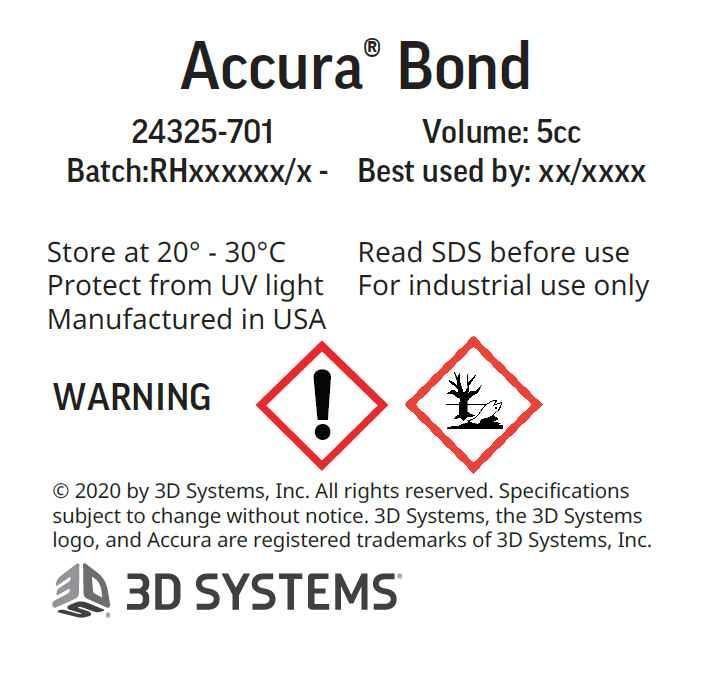 SLA Best Practices Accura Bond Chemical Safety