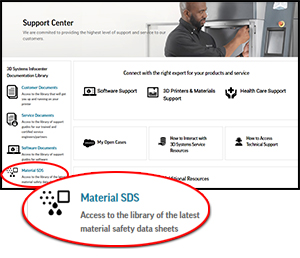 Access Materials Safety Data Sheets