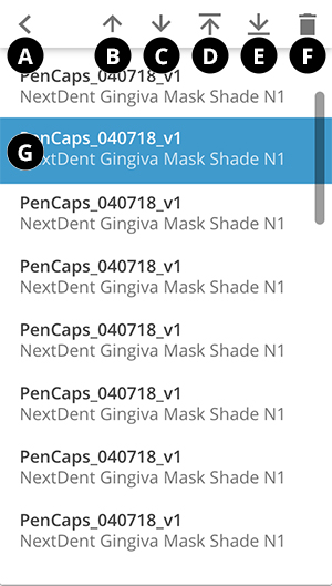 NextDent 5100 Queue Tab