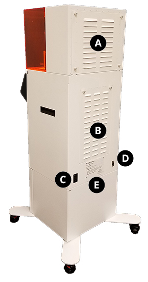 NextDent 5100 Back of Printer