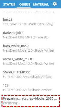 NextDent 5100 Submit Build File via Network