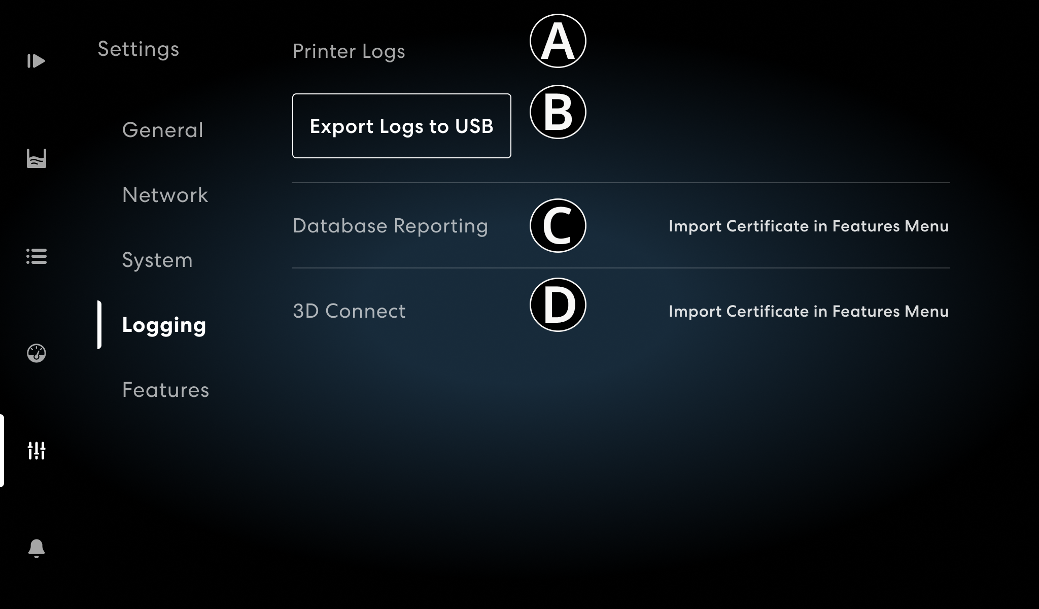 Figure 4 135 Logging Screen
