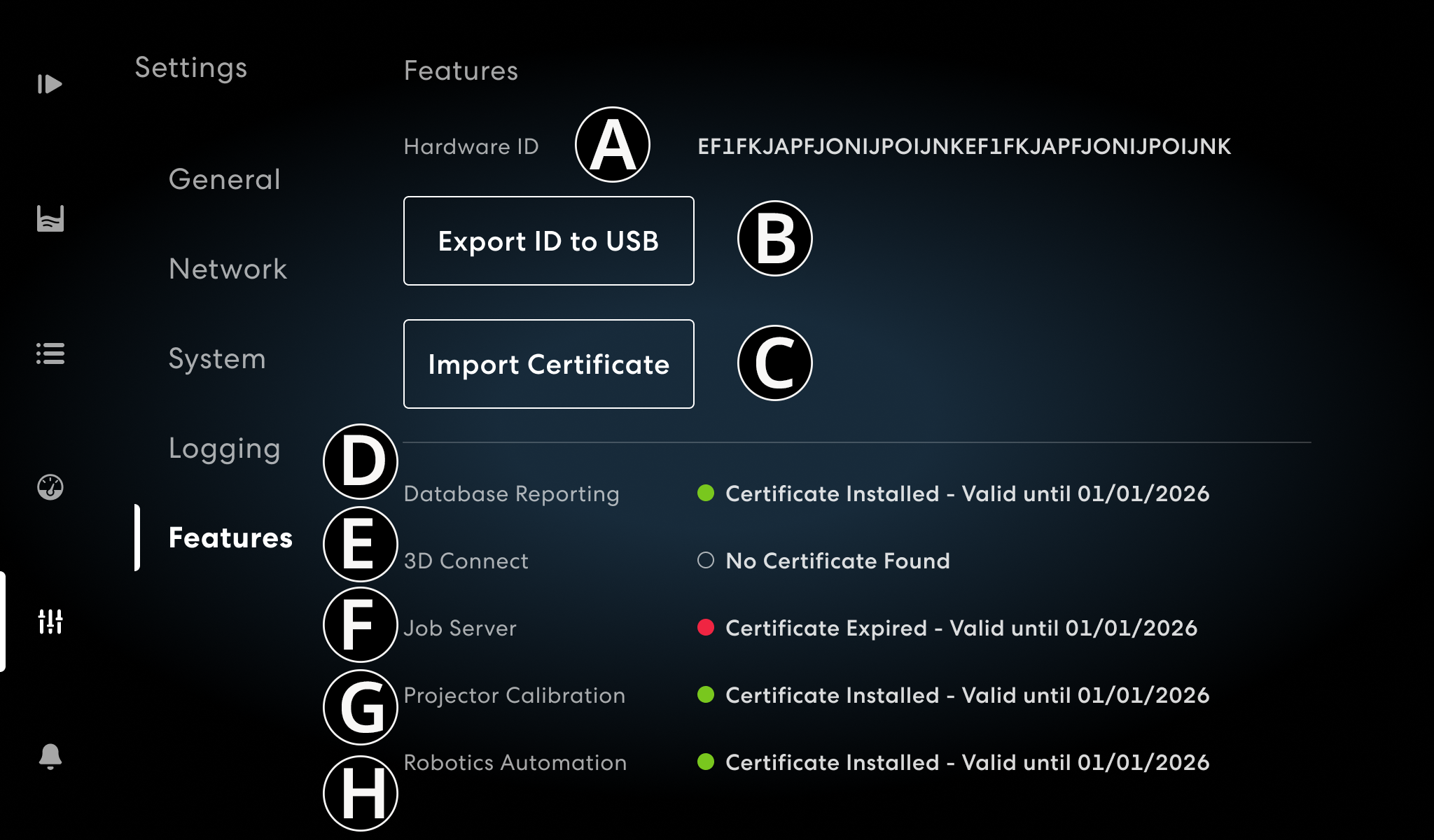 Figure 4 135 Paid Features Screen