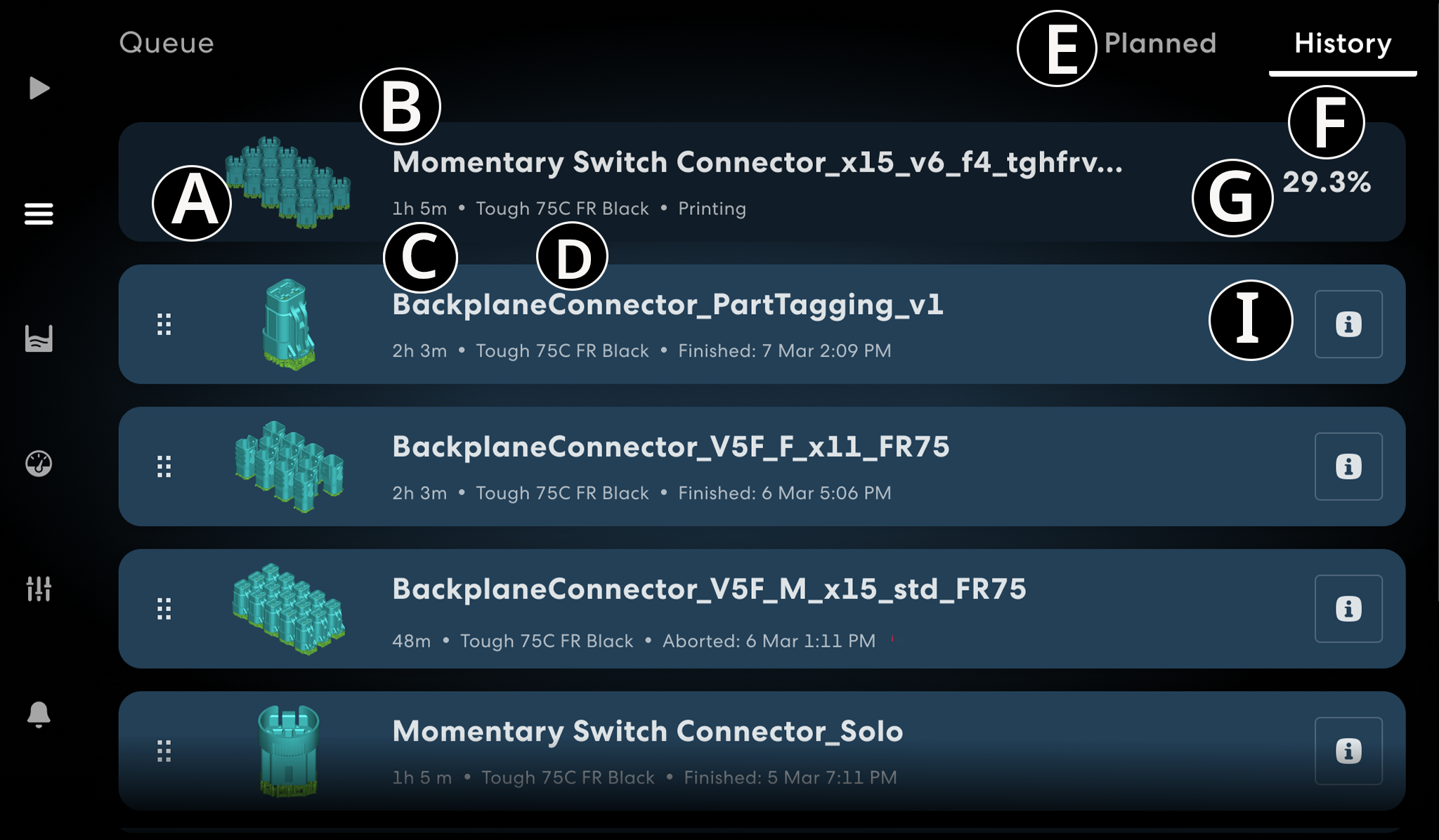 Figure 4 135 Queue Screen