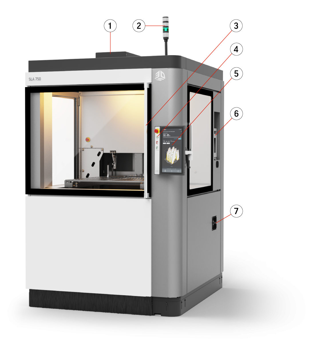 SLA 750 Printer - Outside View