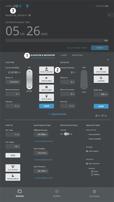 Installing the print platform