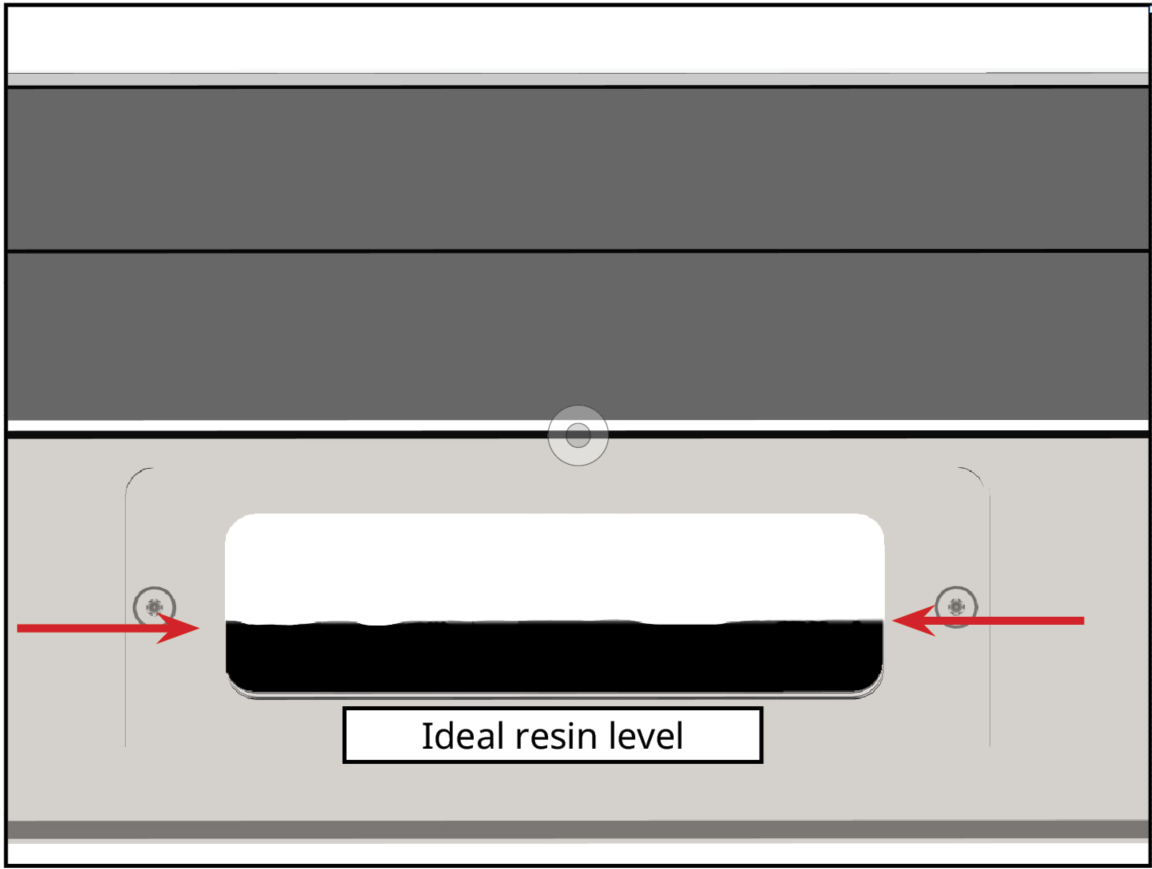 SLA 750 Resin Blade vacuum Level Adjustment