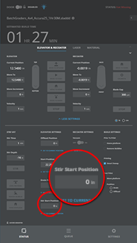 SLA 750 Mixing Setup