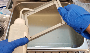 Figure 4 UV Curing Unit 350 Cleaning the Shelving Unit