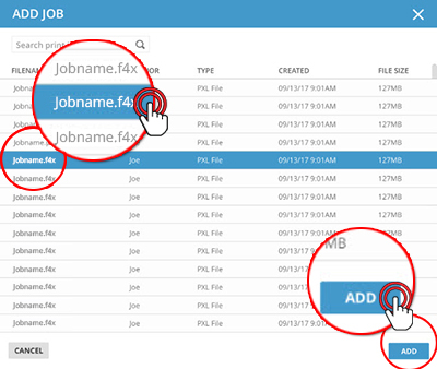 Figure 4 Modular Add a Job to the Print Queue via USB