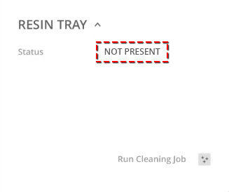 Figure 4 Modular Resin Tray Status