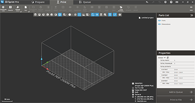 ProJet MJP 2500 Steps for Printing