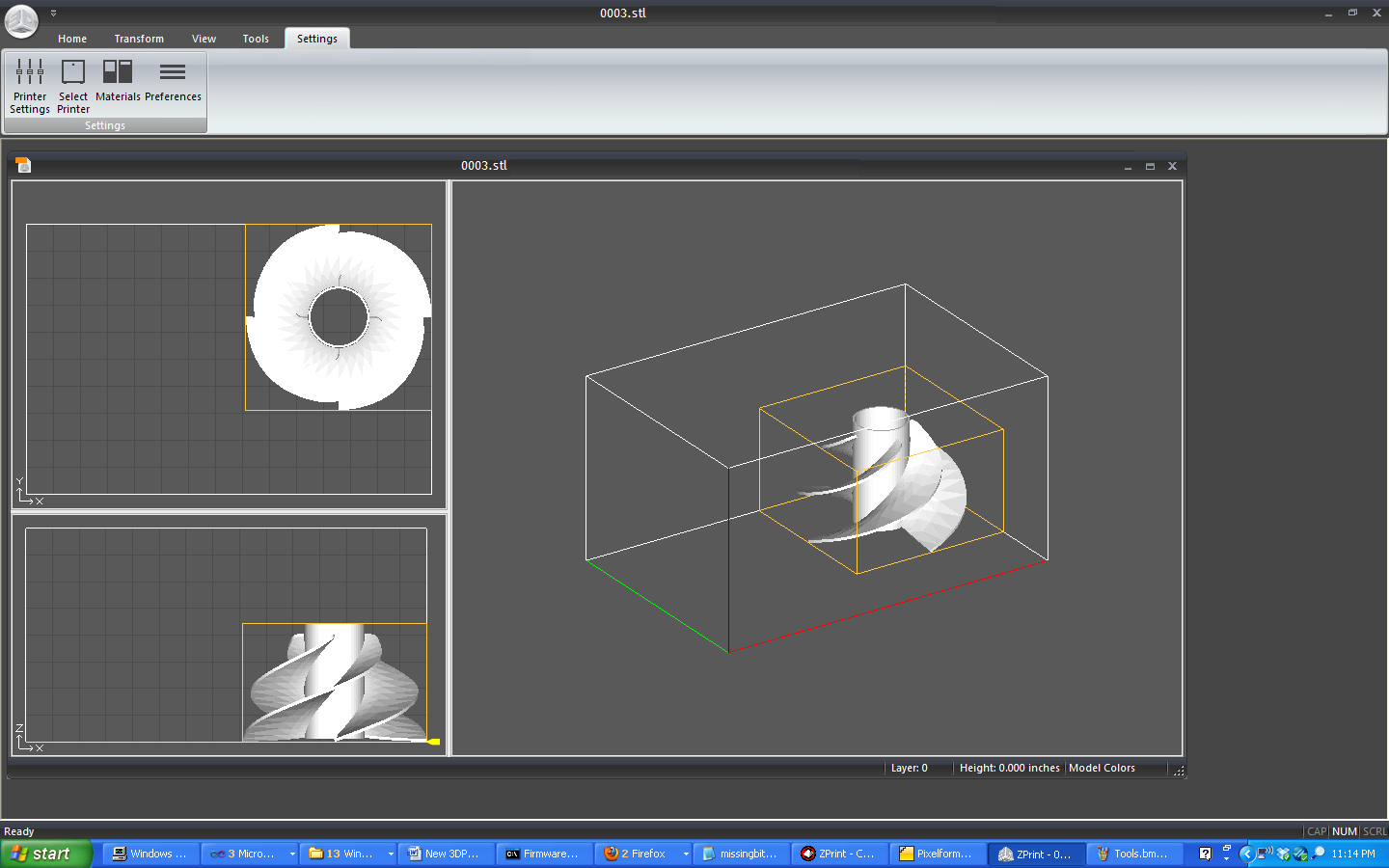 ProJet CJP x60 3DPrint Settings