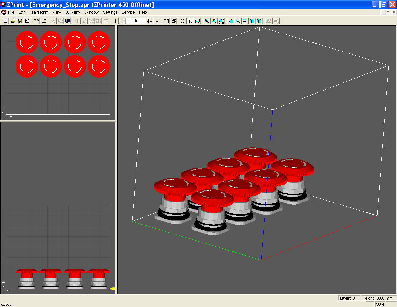 ProJet CJP x60 3DPrint Align Parts in Build