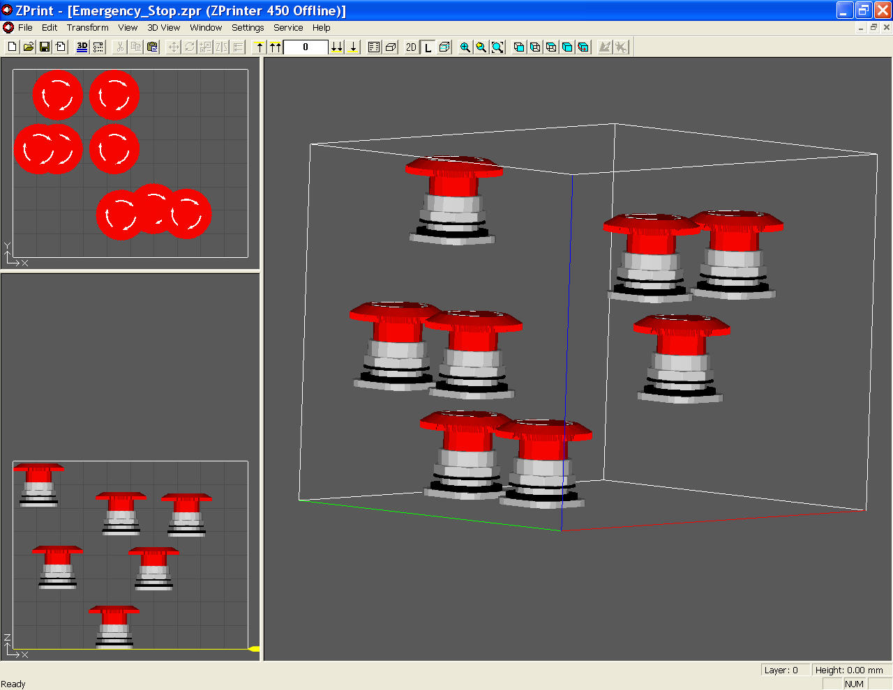 ProJet CJP x60 3DPrint Align Parts in Build
