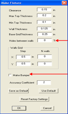 ProJet CJP x60 3DPrint Default Fixture Settings