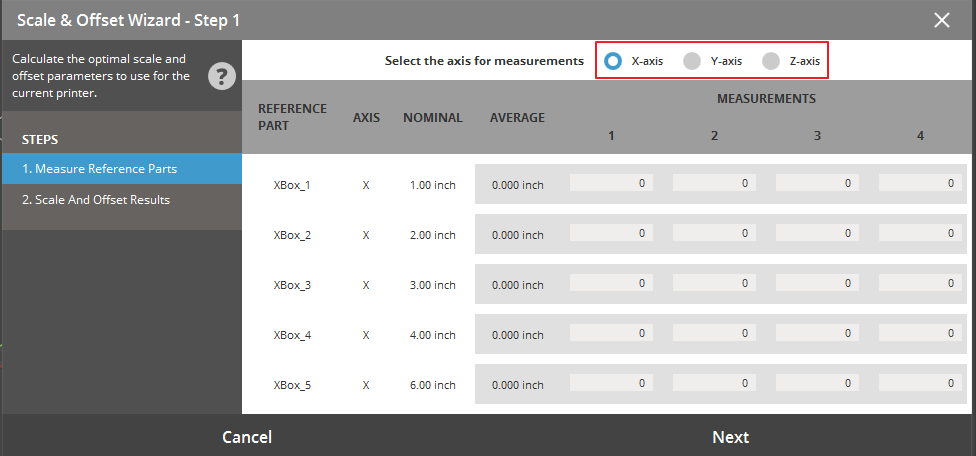 ProJet MJP 2500 Scale and Offset Wizard