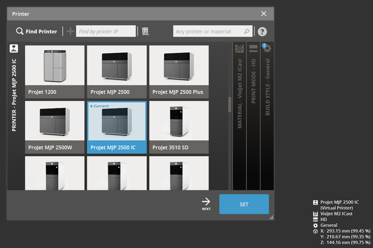 ProJet MJP 2500 Steps for Printing