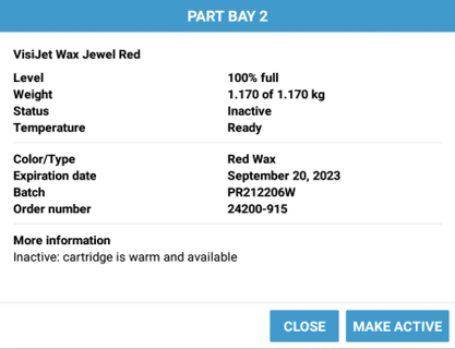 ProJet MJP 2500 Pass Through Material Change Over