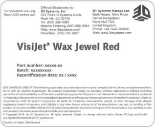 ProJet MJP 2500 Important Safety Information