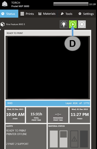 ProJet MJP 3600 Print Platform Installation