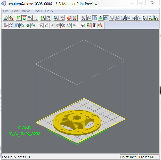 ProJet MJP 3600 Print Preview Overview