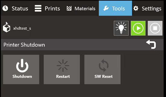ProJet MJP 3600 Printer Shutdown
