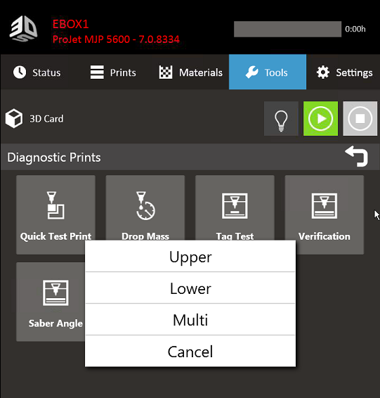 ProJet MJP 5600 Quick Start Printer Startup and Quick Test Print