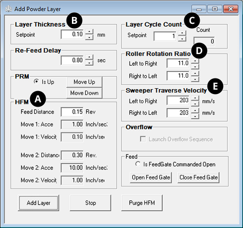 Adding and Leveling Powder