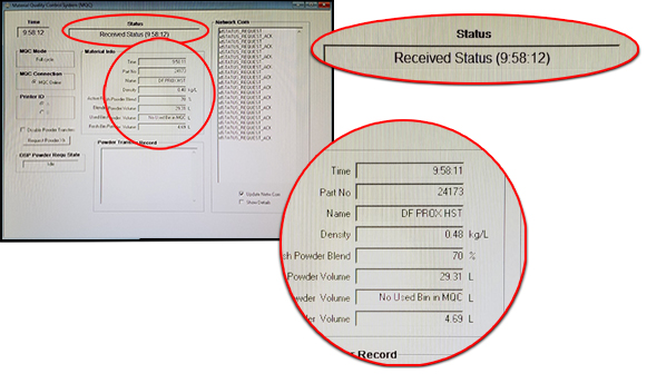 MQC 600 Single/Flex Verify Material Quantity