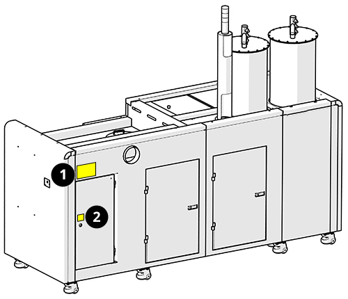 MQC 600 Single/Flex Label Installation Diagram