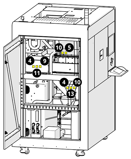 SLS 380 Label Installation Diagram