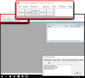 SLS 380 Power on Printer