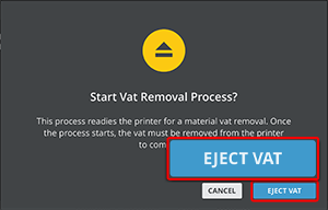 SLA 825 Dual/SLA 750 Series User Guide - Material Vat Removal