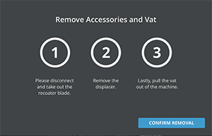 SLA 825 Dual/SLA 750 Series User Guide - Material Vat Removal